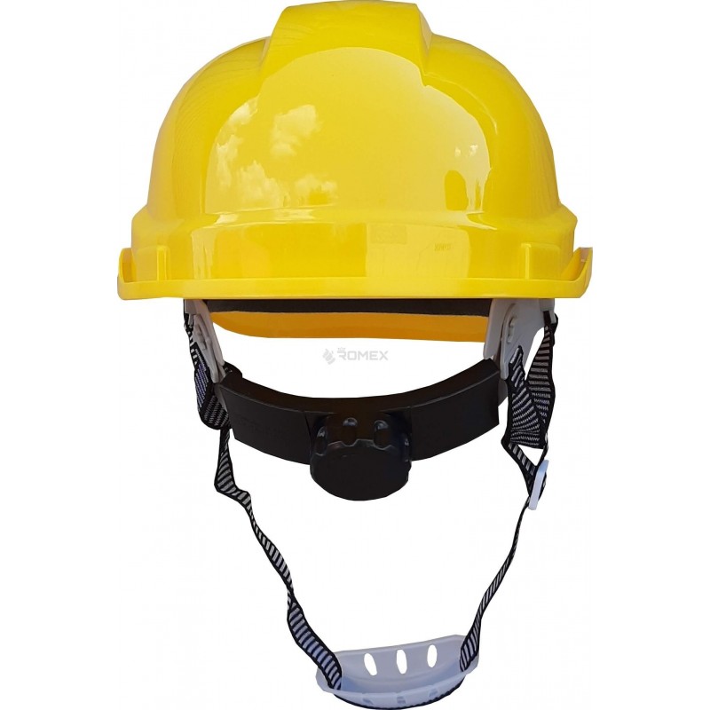 Hełm Kask BHP Budowlany Roboczy Ochronny Żółty | Romex BHP